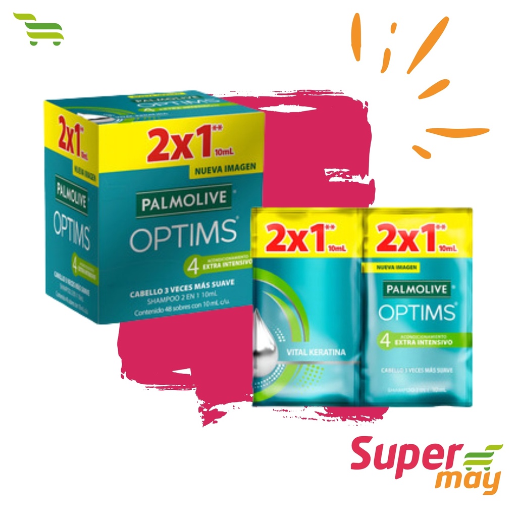 PALMOLIVE OPTIMS EXH/60 SOBRES SHAMPOO 10 ML | Súper May